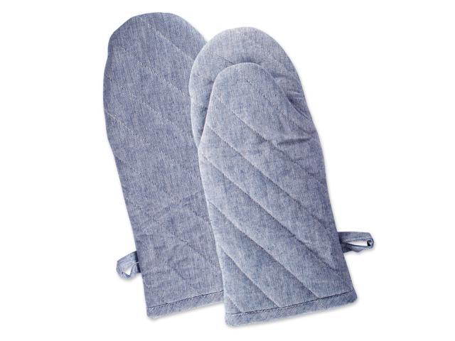Click here for DII Blue Solid Chambray Oven Mitt (Set of 2) prices