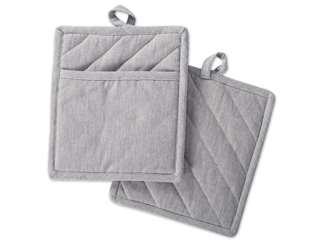 Click here for DII Gray Solid Chambray Potholder (Set of 2) prices