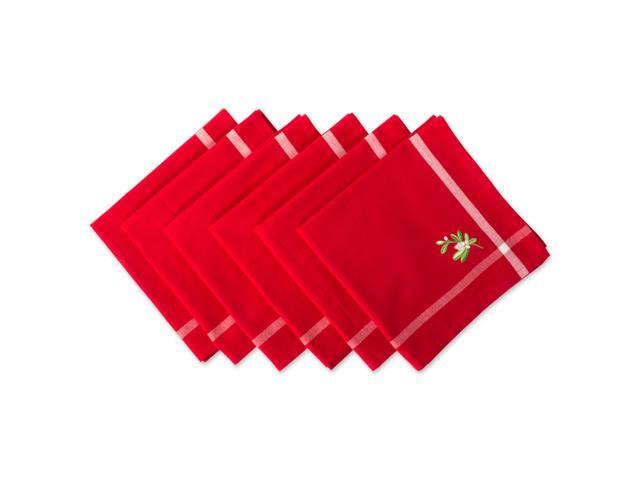 Click here for DII Red Embroidered Mistletoe Corner With Border N... prices