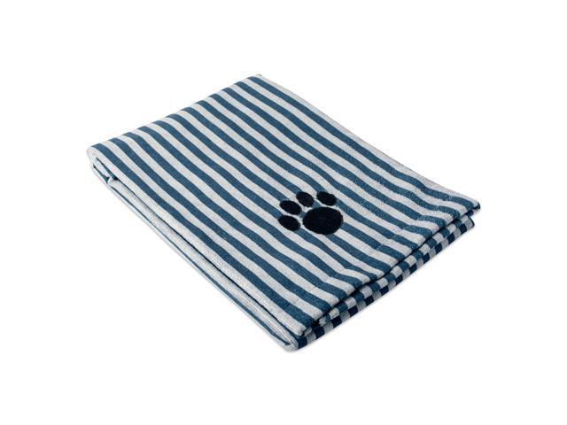 Click here for DII Navy Stripe Embroidered Paw Pet Towel prices