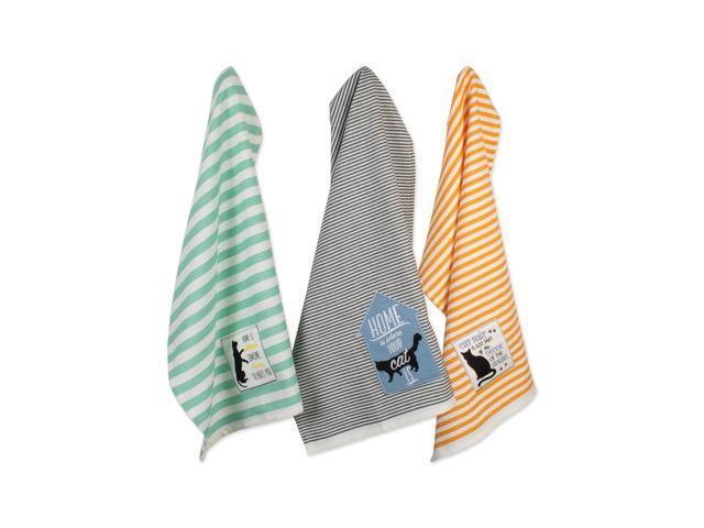 Click here for DII Assorted Cats Meow Embellished Dishtowel (Set... prices