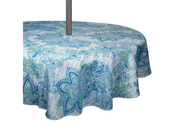 Click here for DII Blue Watercolor Paisley Print Outdoor Tableclo... prices