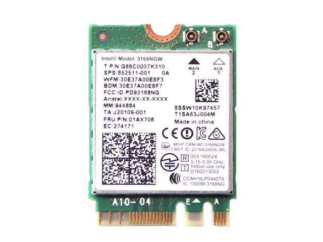 Click here for Intel WiFi Wireless-AC 3168 3168.NGWG Dual Band 1x... prices