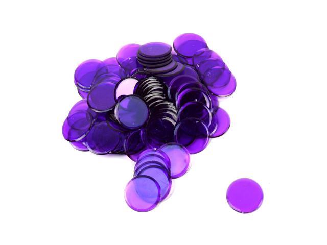 Click here for Treasure Gurus 100 Clear Purple 7/8 Plastic Bingo... prices
