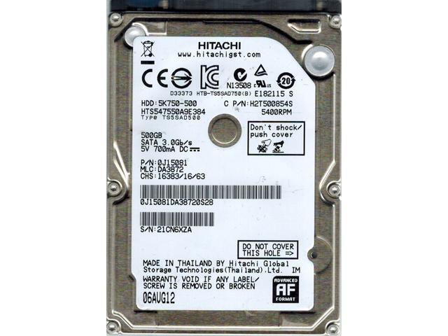 Click here for Travelstar 5K750 HTS547550A9E384 500 GB 2.5 Intern... prices