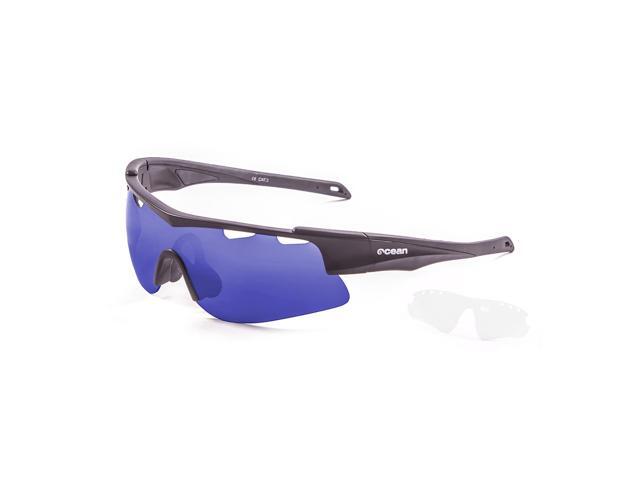 Click here for OCEAN Sunglasses ALPINE matte black with blue lens prices