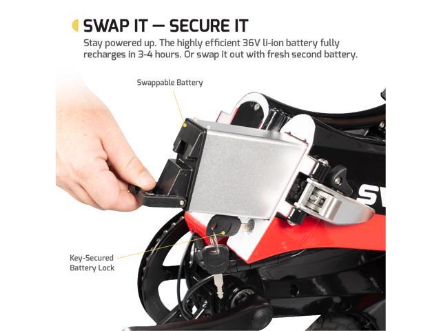 Buy Swagtron Swagcycle EB-7 Elite Folding Electric Bike, 16-Inch Wheels ...