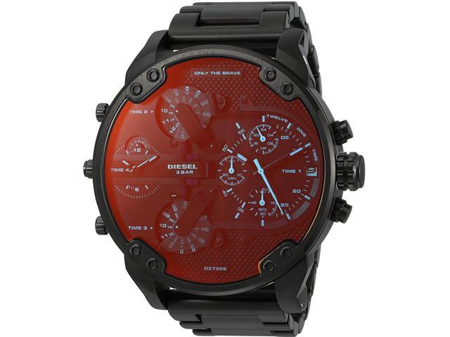 Click here for DIESEL MENS 55MM BLACK STEEL BRACELET & CASE QUART... prices