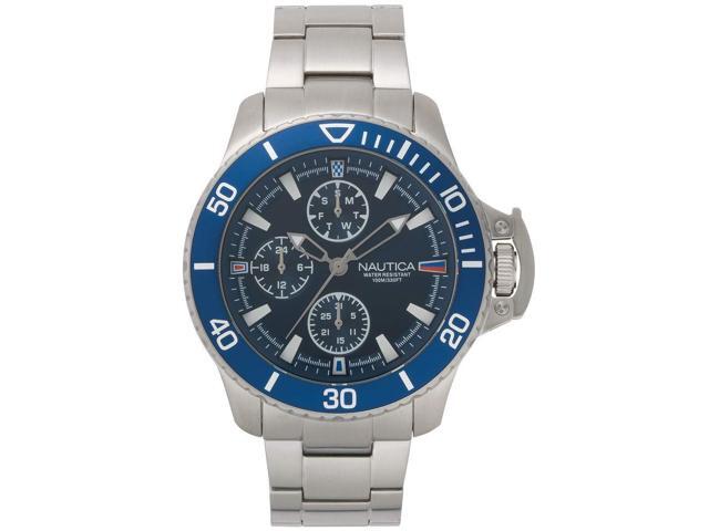 Click here for Mens Nautica Bayside 45mm Stainless Steel Band Wat... prices
