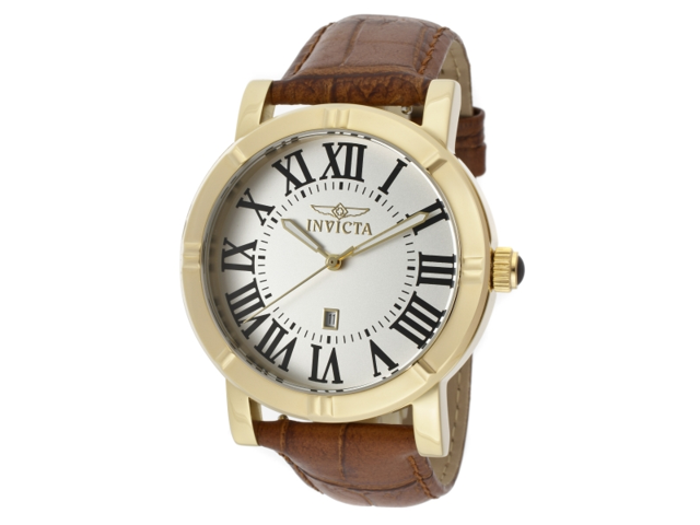 Click here for Invicta Specialty Mens 42mm Brown Calfskin Stainle... prices