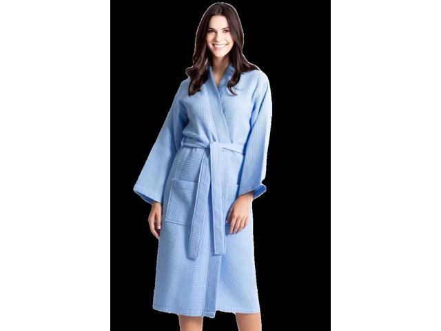 Click here for Womens Waffle Blue Long Premium CottonBlend Bathro... prices