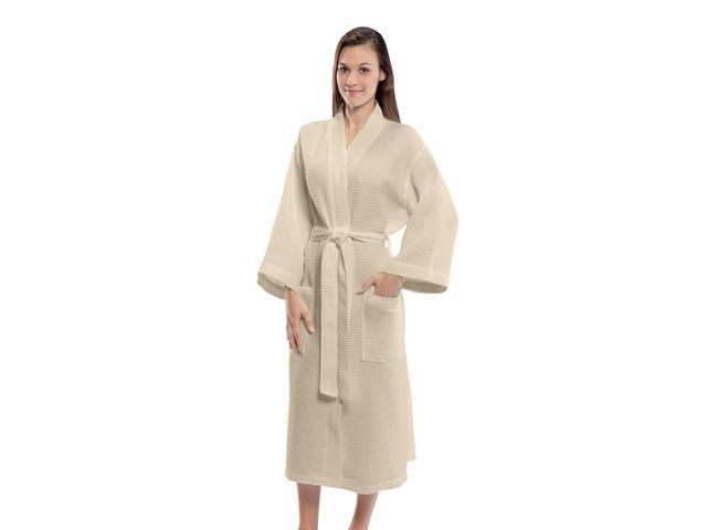 Click here for Mid Calf Length Waffle Weave Kimono Easy Fit Robe-... prices