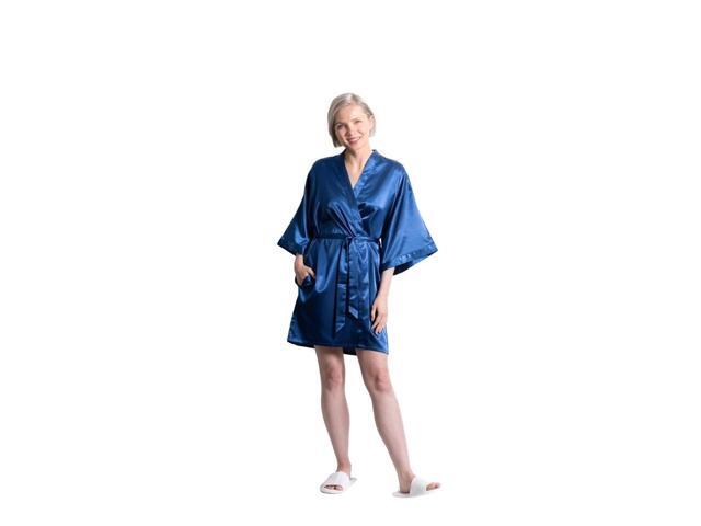 Click here for Satin Kimono Midnight Short Robe for Women (Small/... prices