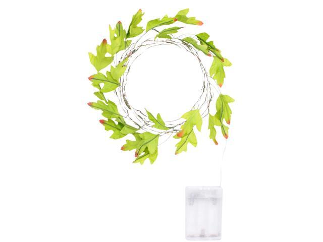 Click here for Elegani 20 LED Maple Leaf Fairy Lights 7.7ft Green... prices