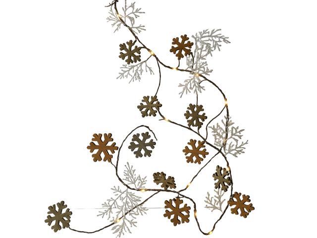 Click here for Elegani 20 LED Glitter Snowflake Fairy Lights 7.5f... prices