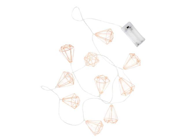 Click here for Elegani Rose Gold Diamond String Lights 10 Warm Wh... prices