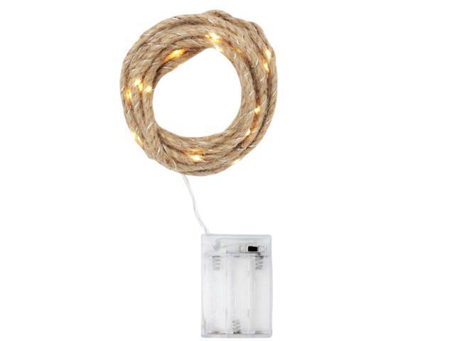 Click here for Elegani 30 LED Rope String Lights 8ft Natural Wove... prices