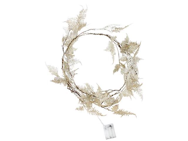 Click here for Elegani 20 LED Gold Iridescent Glitter Fern Fairy... prices