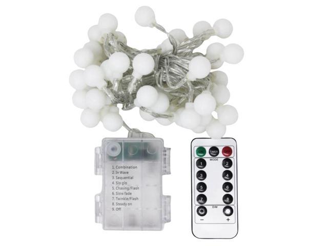 Click here for Elegani Frosted Globe String Lights with Remote 50... prices