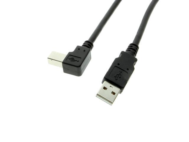 Click here for USBGear 10ft. USB 2.0 A to B Left Angle Cable Blac... prices
