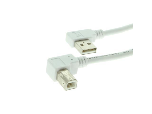 Click here for 6FT USB 2.0 A-Right Angle to B-Right Angle USB Whi... prices