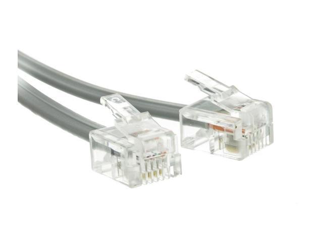 Click here for RJ11  6P / 4C  Silver Satin Flat  Reverse  1 ft (V... prices