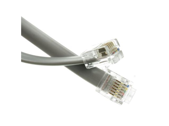 Click here for RJ12  6P / 6C  Silver Satin Flat  1:1  7 ft (Data) prices