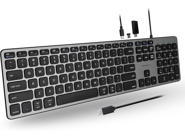Click here for Macally Premium Wired USB C Keyboard with USB Port... prices