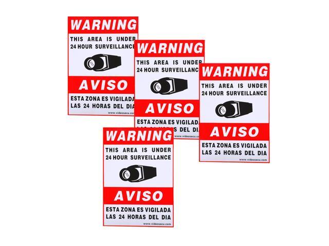 Click here for VideoSecu 4 Security Camera Video Warning Sticker... prices