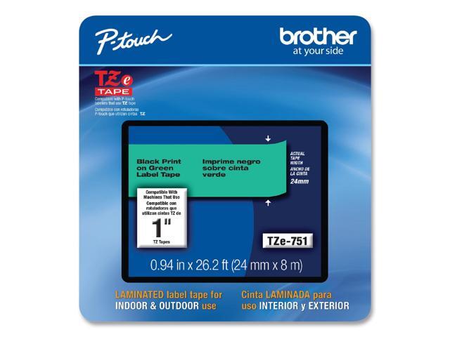 Click here for 24MM BLACK TEXT ON GREEN LABEL TAPE prices