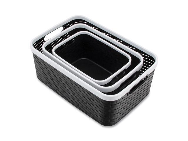 Click here for Open Lid Storage Bin Assorted Sizes Black/White 3/... prices