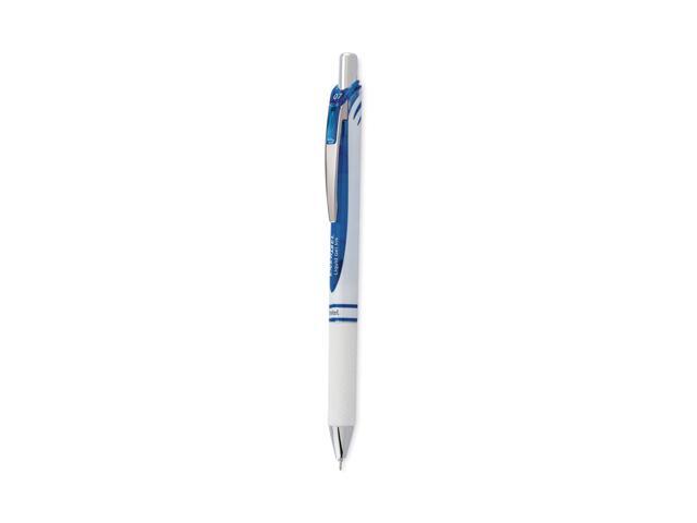 Pentel EnerGel Pearl Gel Pen  0.7 mm  Blue Ink  White/Blue  Dozen (PEN2639684)