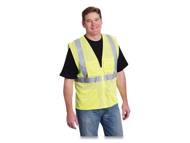 Click here for Pip Zipper Safety Vest  Hi-Viz Lime Yellow  Large... prices