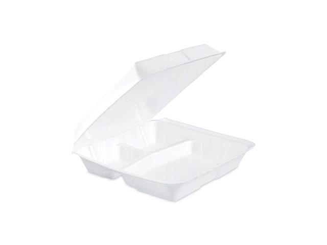 Click here for Dart Insulated Foam Hinged Lid 3 Compartment Conta... prices