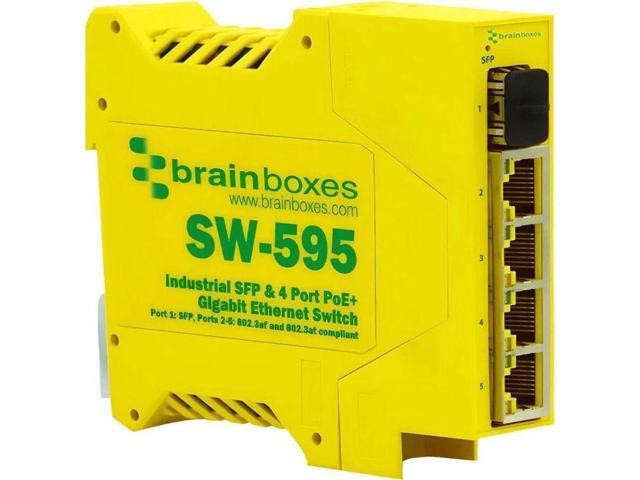 Click here for Brainboxes Industrial 1 SFP & 4 Port PoE+ Gigabit... prices