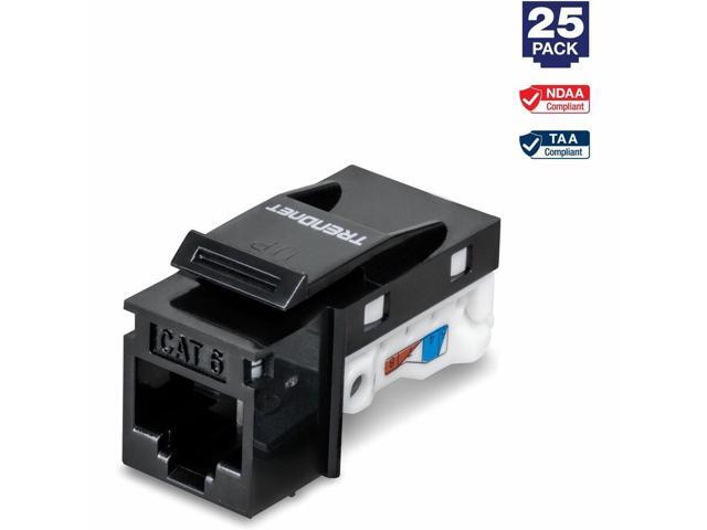 Click here for TRENDnet Cat6 Keystone Jack  Black 25-Pack TC-K25C... prices