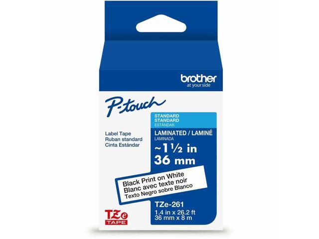 Click here for Brother Genuine P-touch TZe261 BK on WHT Label Tap... prices