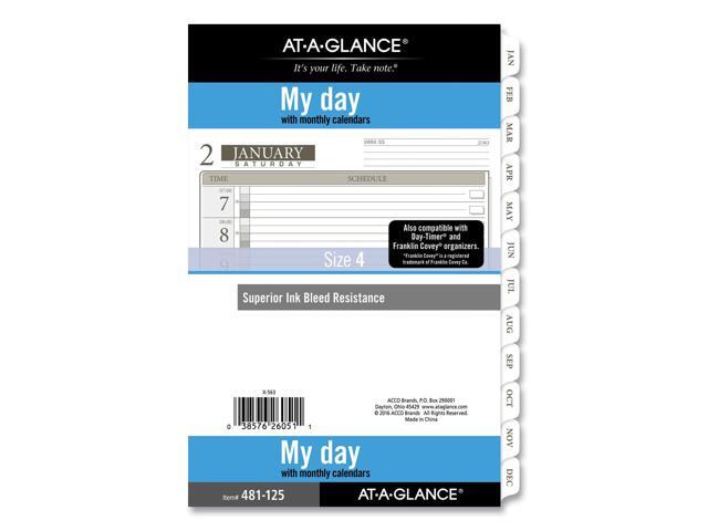Click here for AT-A-GLANCE Daily Planner Refill 5.5x8.5 Size 4 Ca... prices