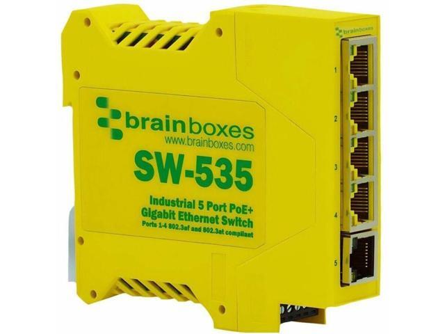 Click here for Brainboxes SW-535 Industrial 5 Port PoE+ Gigabit E... prices