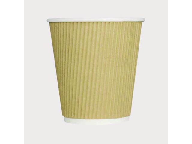 Click here for Ripple Hot Cups 10 oz Paper Kraft/White 500/Carton... prices