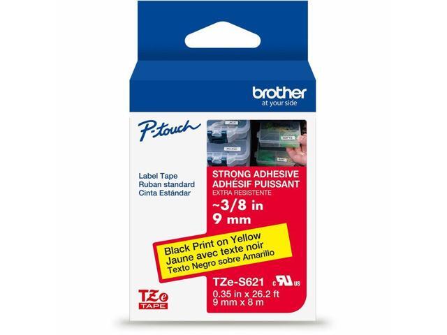 Click here for Brother Genuine P-touch TZeS621 BK on YL Label Tap... prices