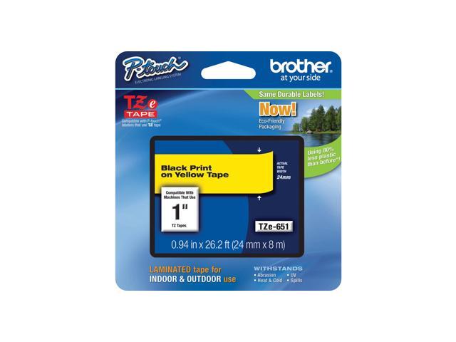 Click here for Brother Genuine P-touch TZe251 BK on WHT Label Tap... prices