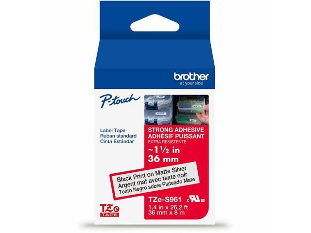 Click here for Brother Genuine P-touch TZeS961 BK on MATTE SLV La... prices