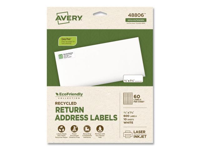 Click here for EcoFriendly Recycled Return Address Labels Inkjet/... prices