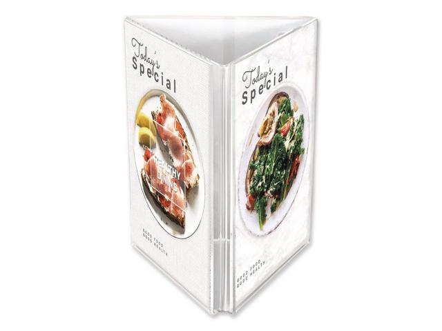 Click here for Tabletop Three-Sided Sign Holder 5 x 7 Insert Clea... prices