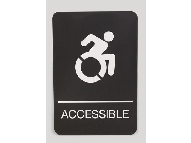 Click here for ADA Sign Accessible 6 x 9 Black Face White Graphic... prices