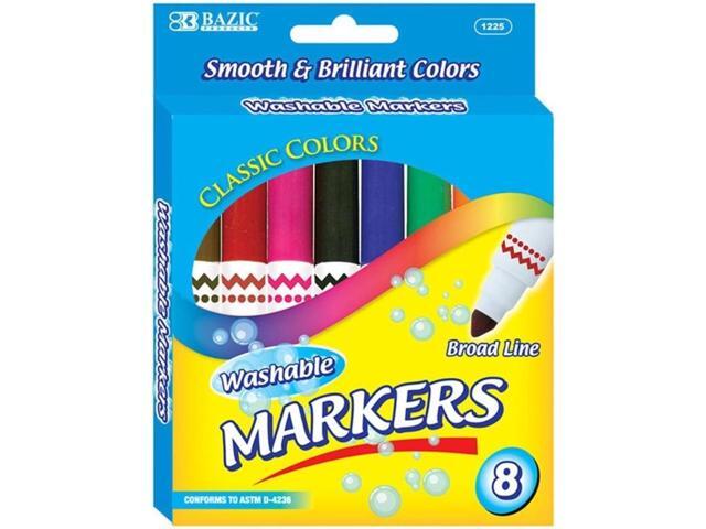 Click here for BAZIC 8 Colors Broad Line Jumbo Washable Markers... prices