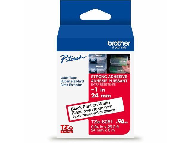Click here for Brother Genuine P-touch TZeS251 BK on WHT Label Ta... prices