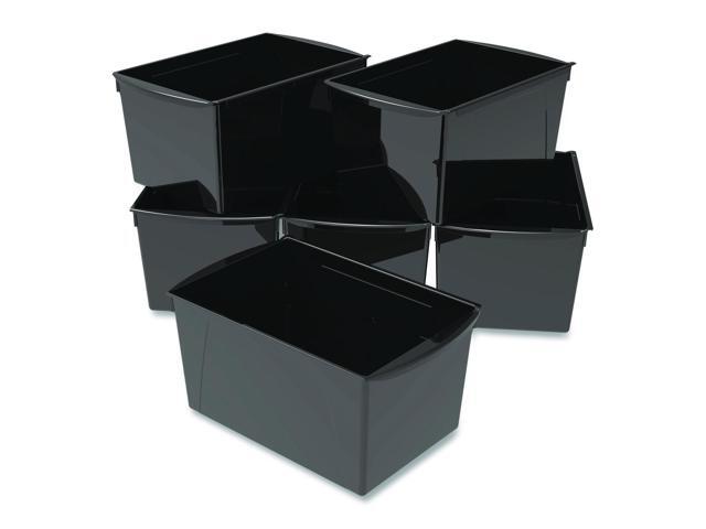 Click here for Wide Book Bin 3.82 gal 9.2 x 14.5 x 7 Black 6/Pack... prices
