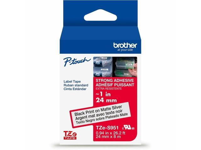 Click here for Brother Genuine P-touch TZeS951 BK on MATTE SLV La... prices